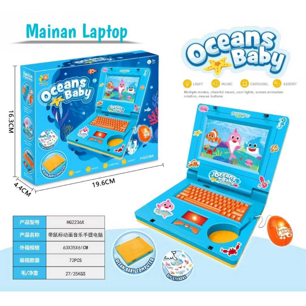 Jual Mainan Laptop Mainan Edukasi Notebook Anak-anak/Versi Bahasa ...