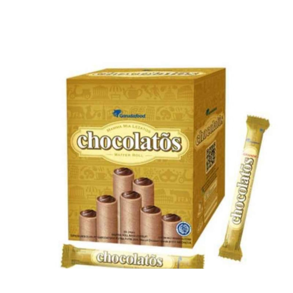 Jual Chocolatos wafer rol isi coklat isi 24 pasang 1 box | Shopee Indonesia