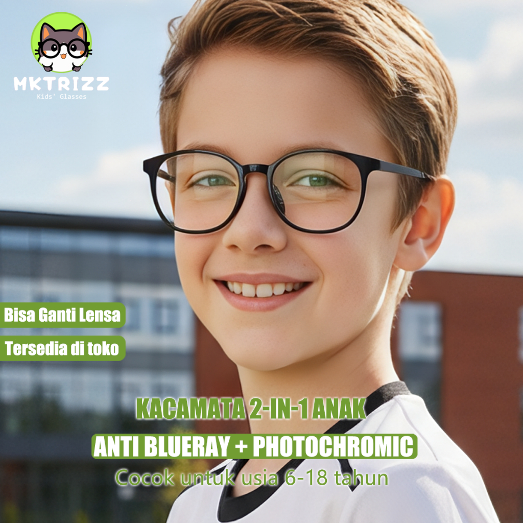 Jual MKTRIZZ Kacamata Anti Radiasi Photocromic Anak Frame Minus Kids 6 ...