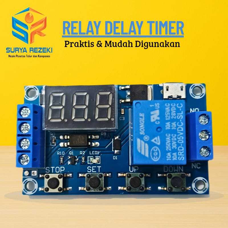 Jual Relay Delay Timer Digital 5V Modul Pengatur Waktu Otomatis dengan ...