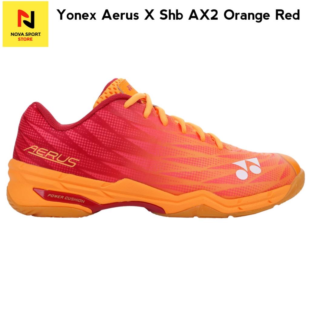 Jual Yonex Sepatu Badminton Aerus X SHB AX2 Orange Red | Shopee Indonesia
