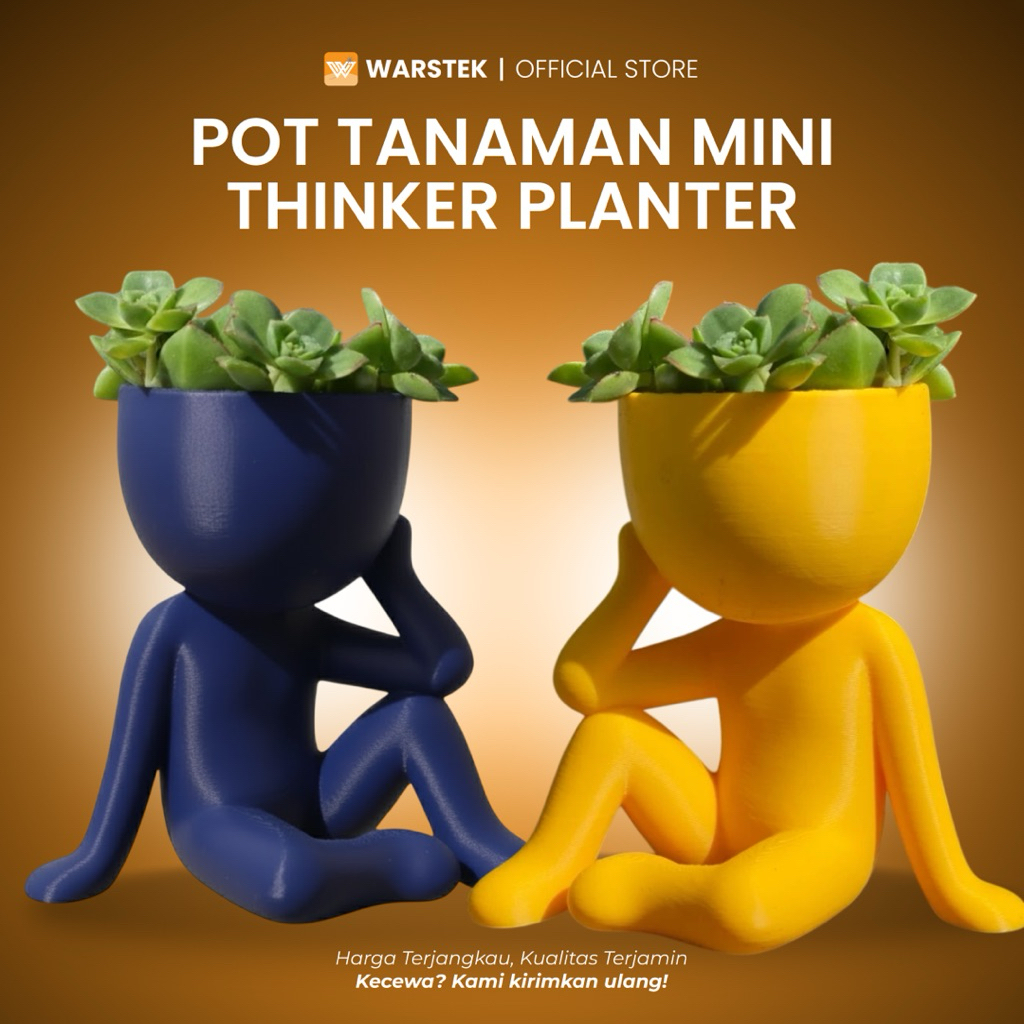 Jual Pot Tanaman Mini Sukulen Succulent Bentuk Tokoh Berpikir – Thinker ...