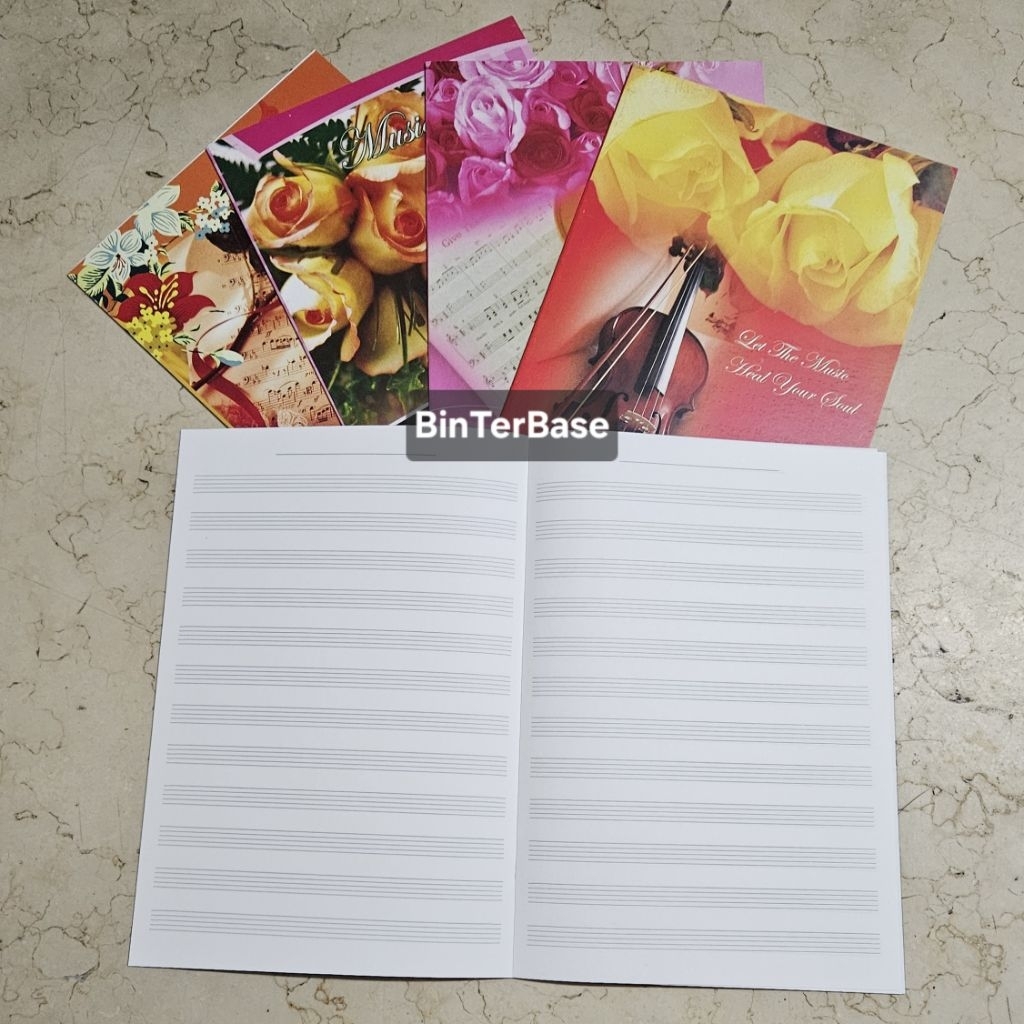 Jual Buku musik not balok 5 garis isi 20 halaman - buku tulis musik ...