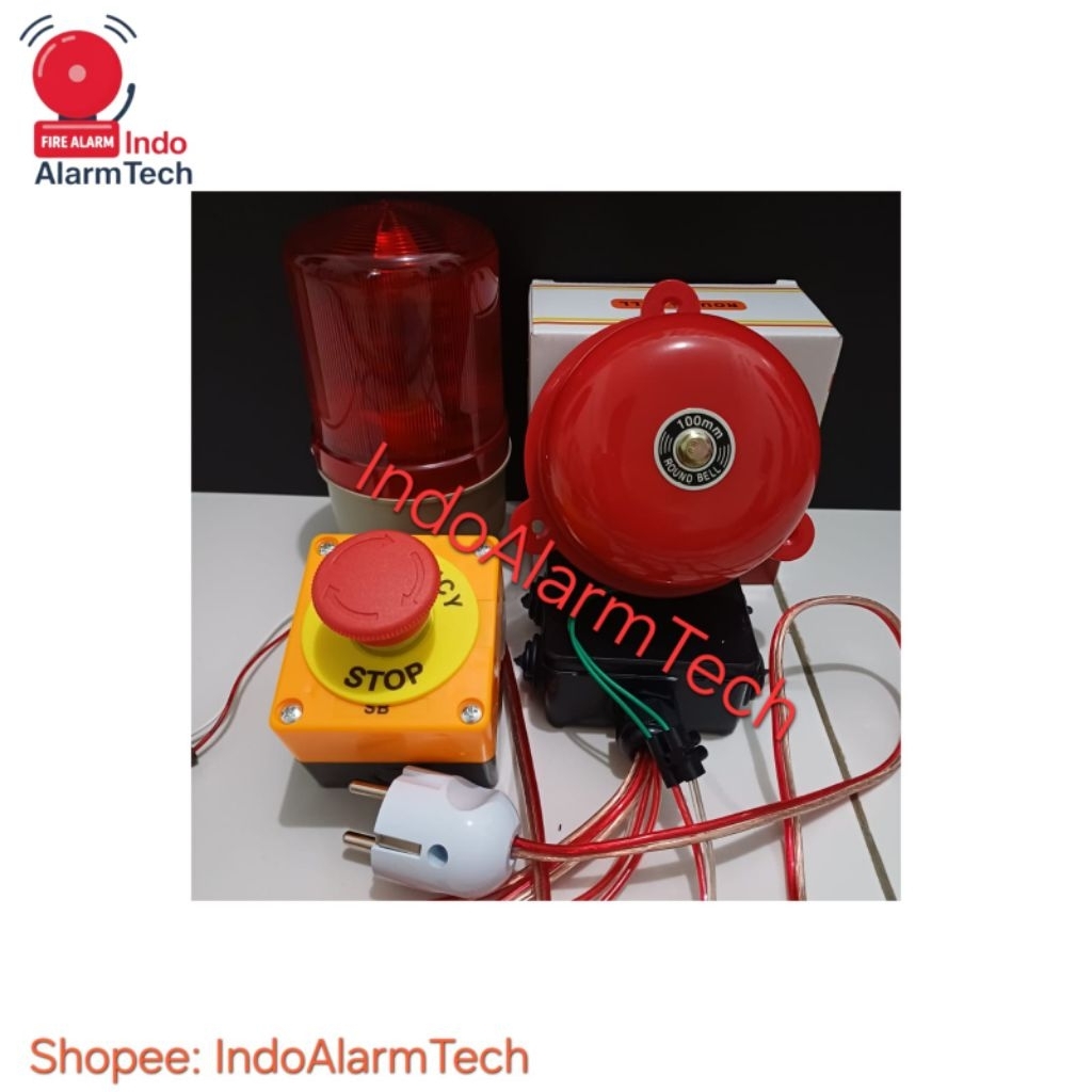 Jual SIRINE EMERGENCY BAHAYA PERINGATAN FIRE ALARM ROUND BELL KRING 4 ...