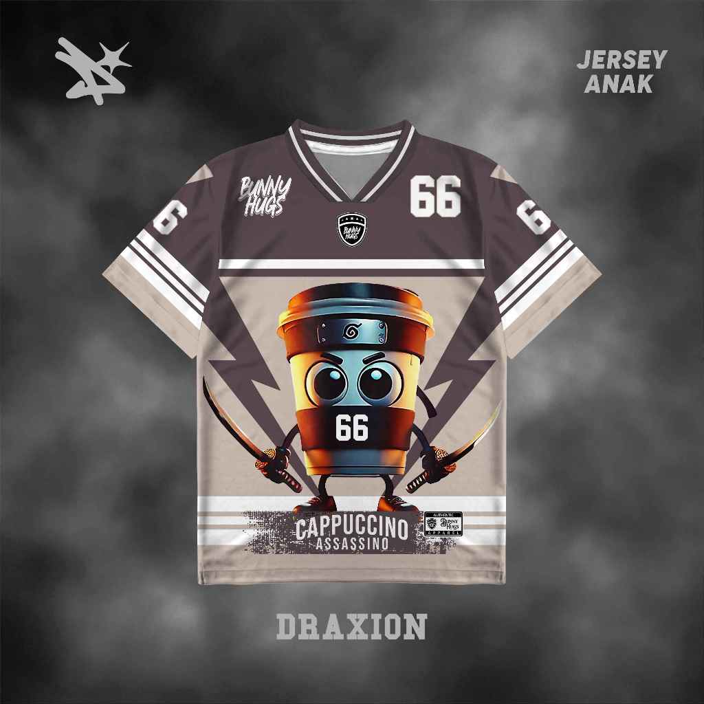 Jual DRAXION Jersey Anak Laki Laki Kaos Jersey Number 66 Karakter ...