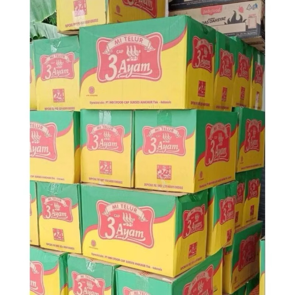 Jual (1 DUS ISI 24 PCS) MIE TELUR CAP 3 AYAM | Shopee Indonesia