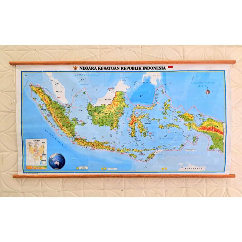 Jual PETA NEGARA INDONESIA EDISI TERBARU / PETA NKRI TERBARU | Shopee ...
