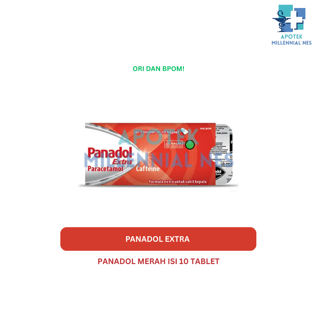 Jual PANADOL EXTRA 1 STRIP @10 TABLET - PARACETAMOL & CAFFEINE | Shopee ...