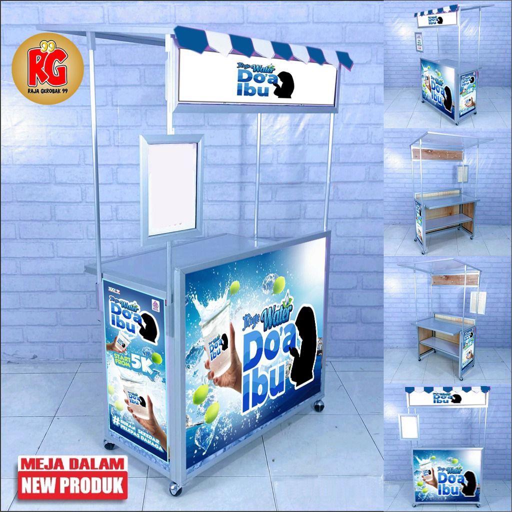 Jual Booth portable gerobak lipat meja dalam atap display jualan bisa ...