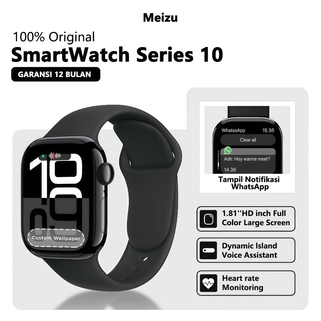 Jual [Baru] Meizu Smartwatch Watch S10 PRO MAX Original with 1.81 Inci ...
