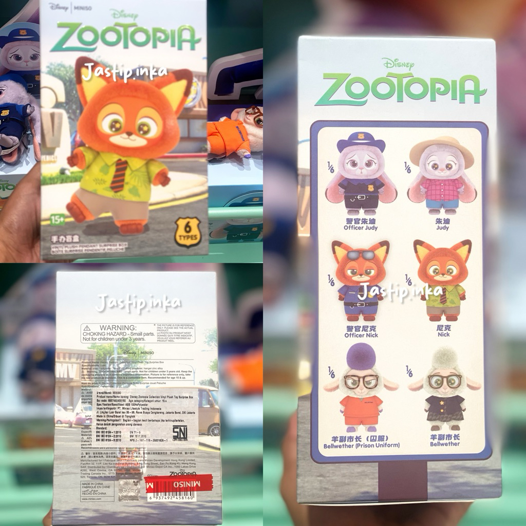 Jual Miniso x Zootopia - Blindbox bagcharm zootopia original miniso ...