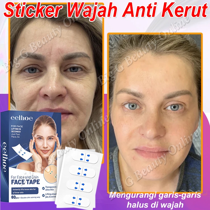 Jual Sticker Wajah Anti Kerut Face Lift Tape Plester Penghilang Kerutan ...