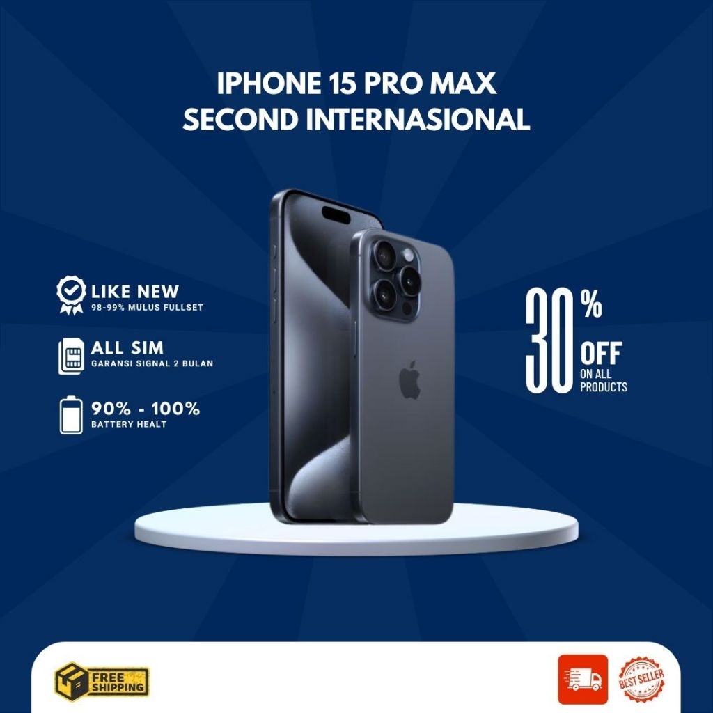 Jual IP 15 PROMAX 256GB SECOND ORIGINAL | Shopee Indonesia