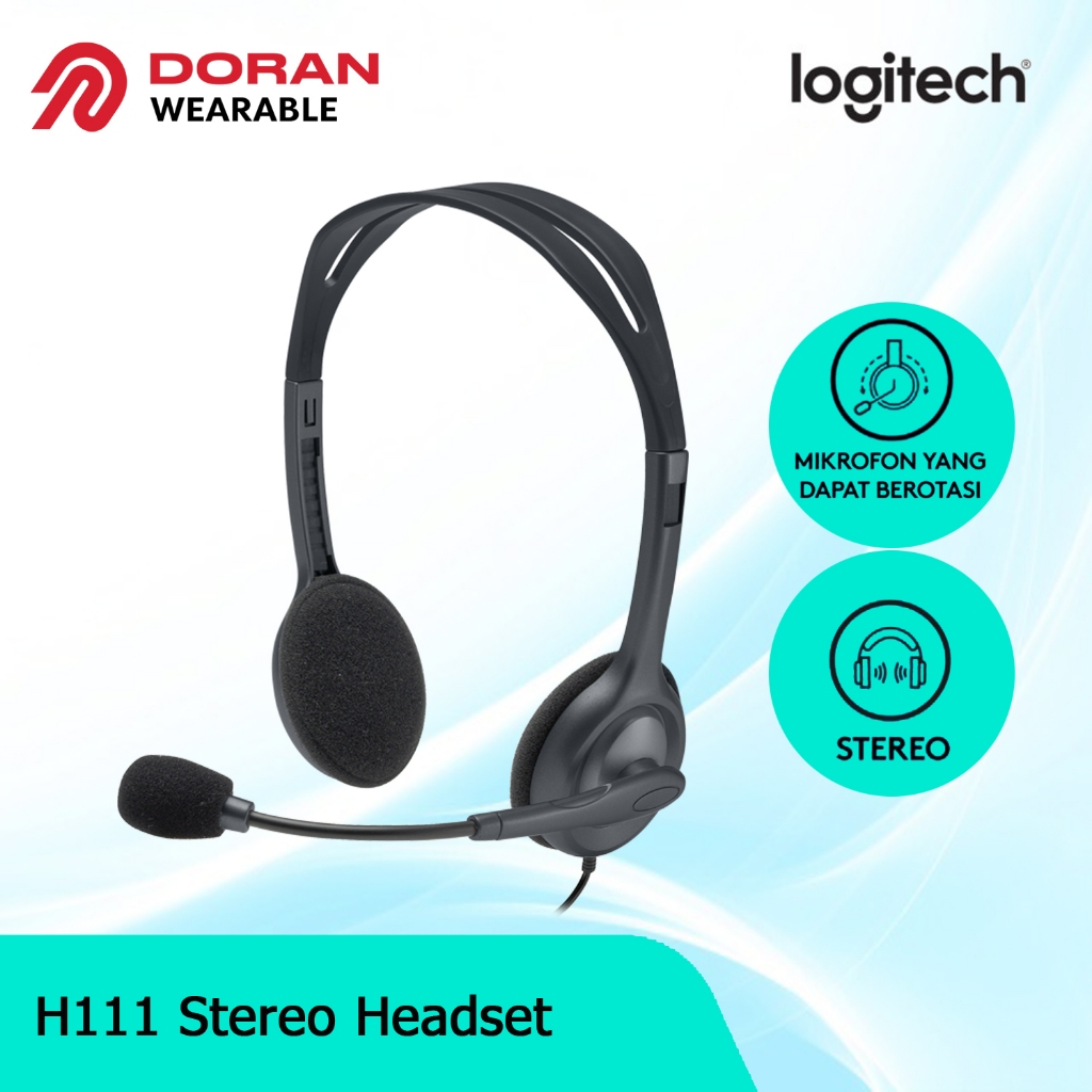 Jual Logitech H111 Headset Stereo Single Jack 3.5mm | Shopee Indonesia