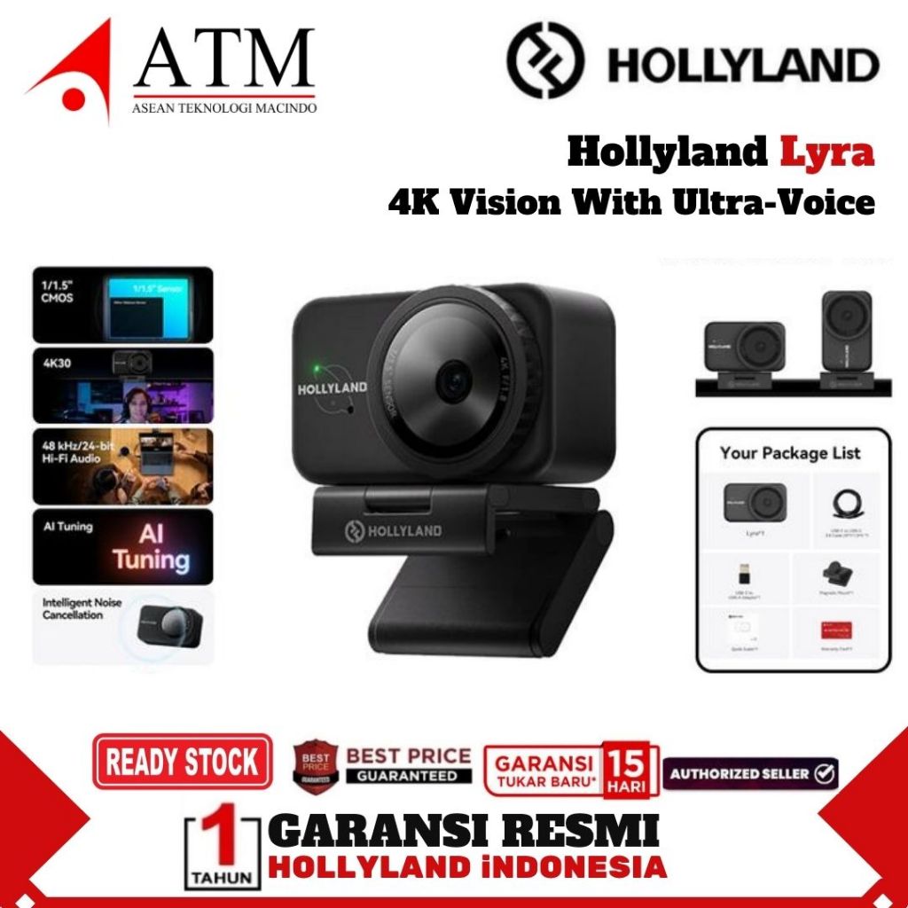 Jual Hollyland Lyra AI-Powered 4K UHD Webcam Streaming Portable Web Cam ...