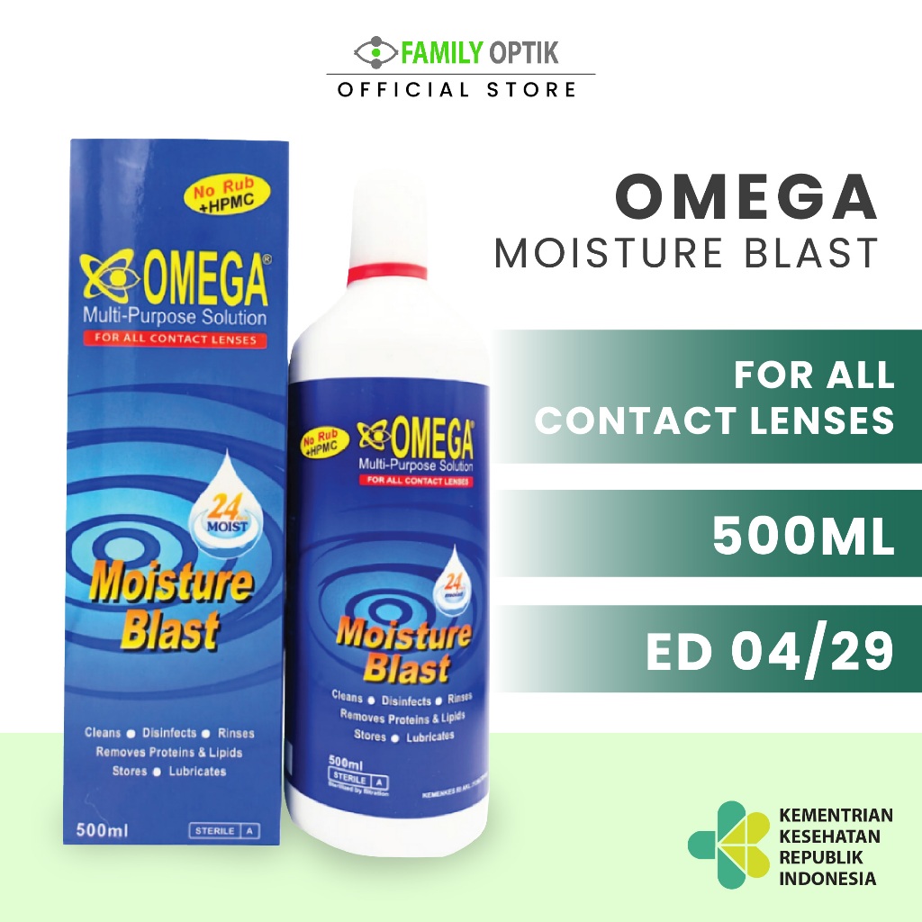 Jual Omega Moisture Blast 500ml Multi Purpose Solution Air Softlens ...