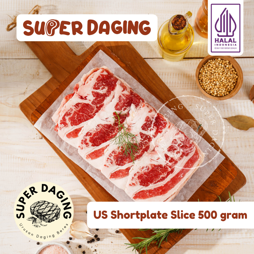 Jual SUPER DAGING US Shortplate Beef Slice Daging Sapi Iris 500g untuk ...