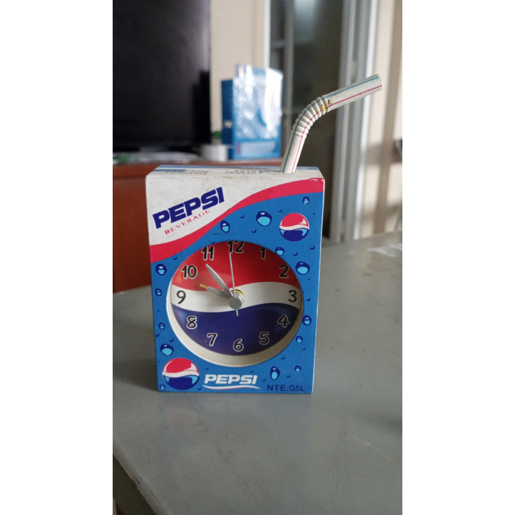 Jual miniatur jam meja pepsi elektronik rusak tutup baterai tidak ada ...