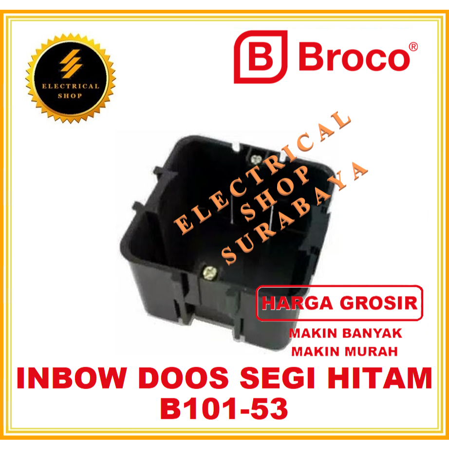 Jual (GROSIR) Inbow Dos Broco Segi Hitam IB Dus Doos Tanam Dudukan Stop ...
