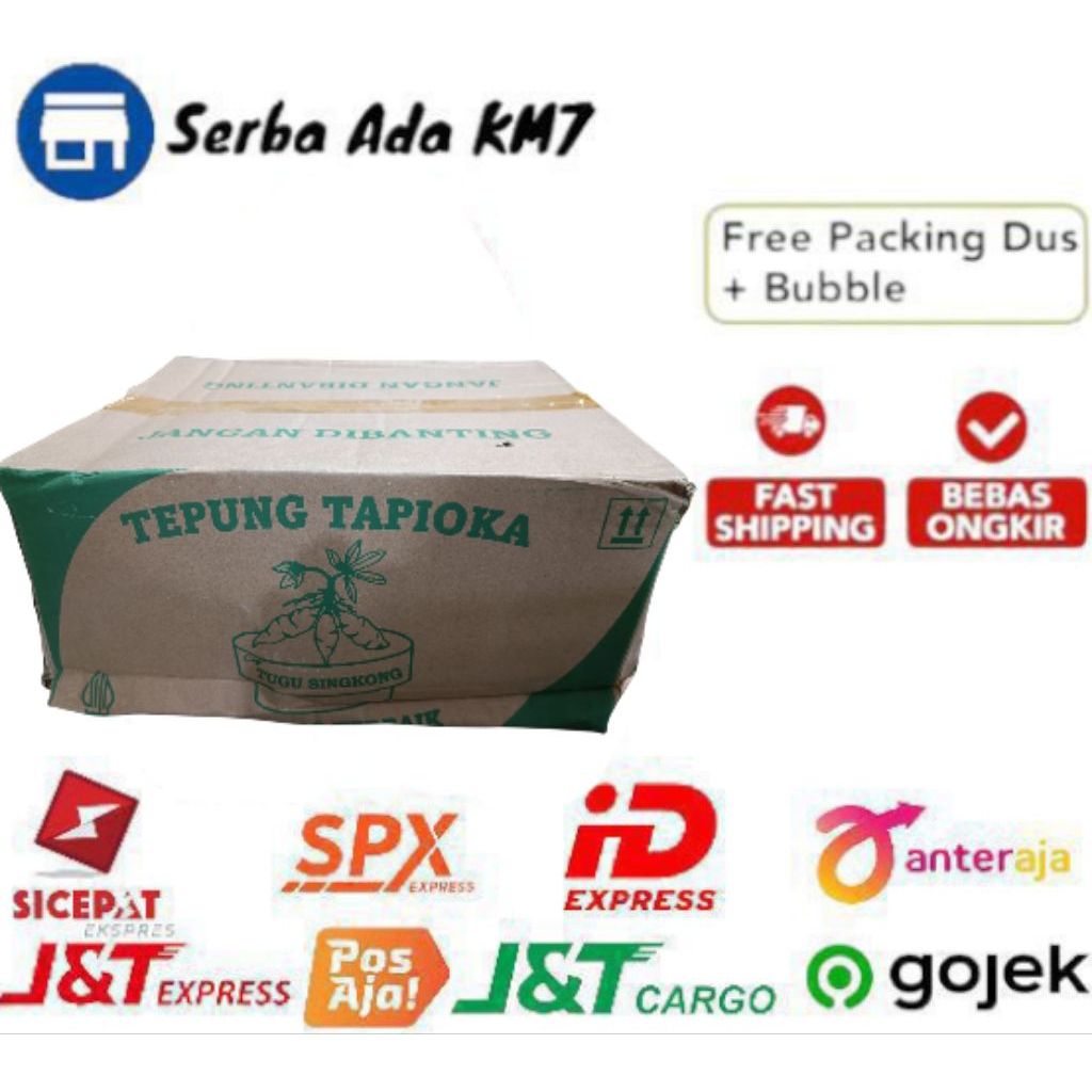 Jual 1DUS TEPUNG TAPIOKA / SAGU TANI TUGU SINGKONG 1 KG (ISI 10 PCS ...