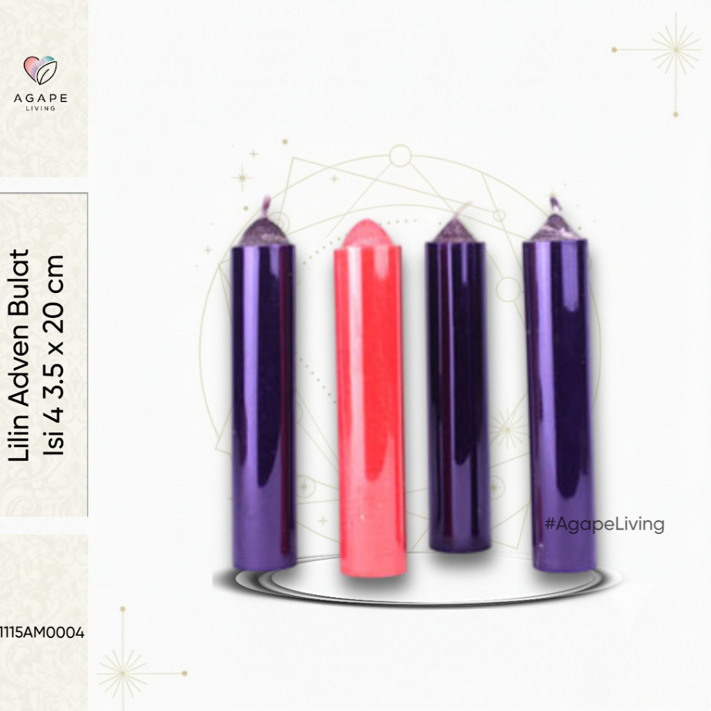 Jual Lilin Adven Bulat Isi 4 3.5 x 20 cm | Shopee Indonesia