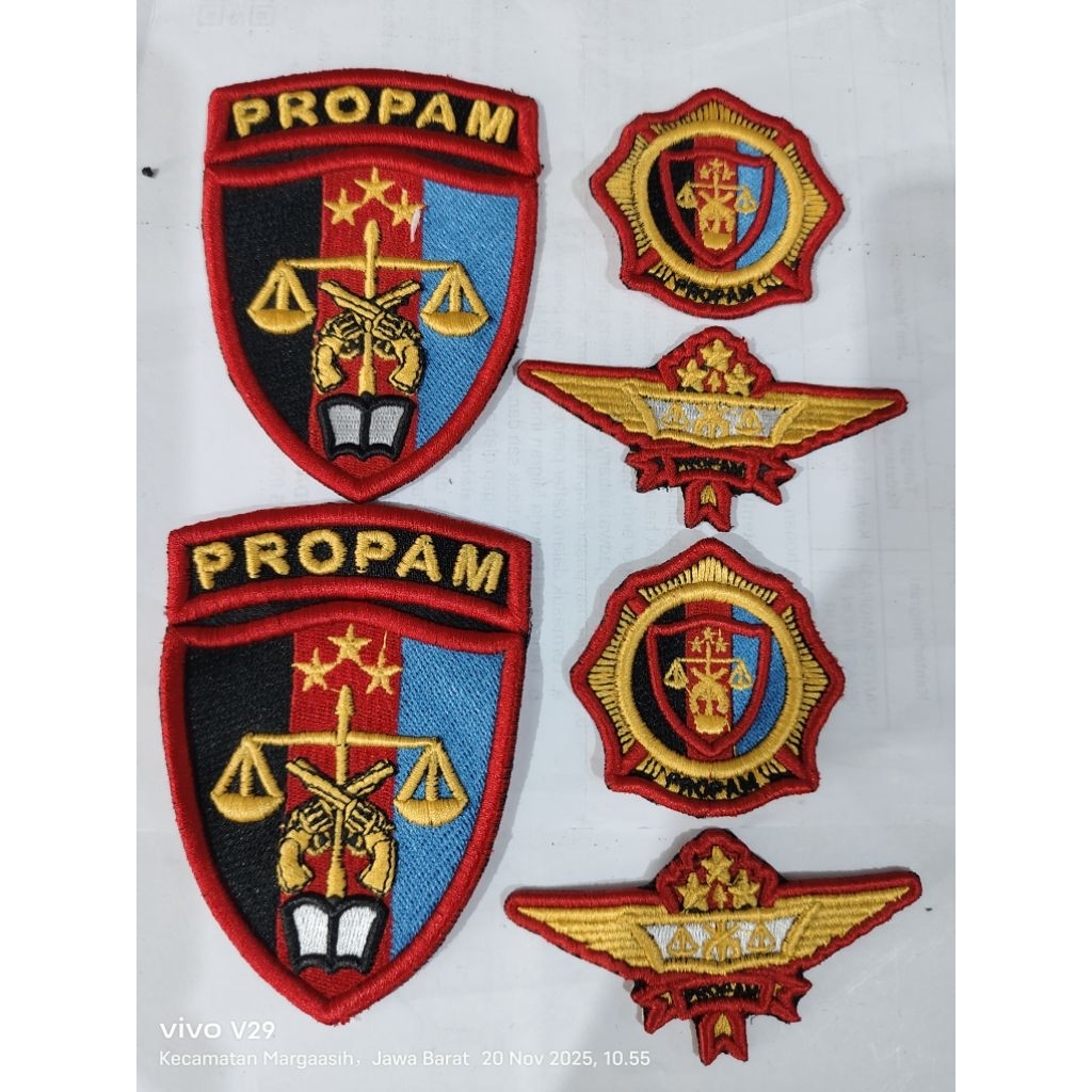 Jual Logo propam atribut Polri bordir timbul | Shopee Indonesia