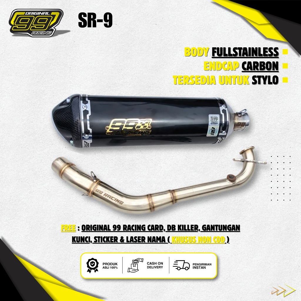 Jual Knalpot Stylo 160 Honda 160 Full System Original 99 Racing Type SR ...
