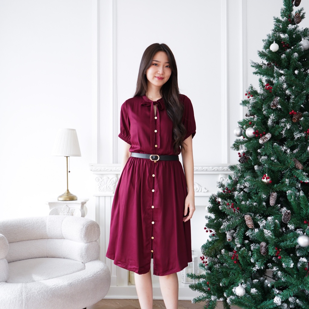 Jual COME Maria Dress 221 (2 Warna) - Baju Terusan Wanita Kasual Semi ...