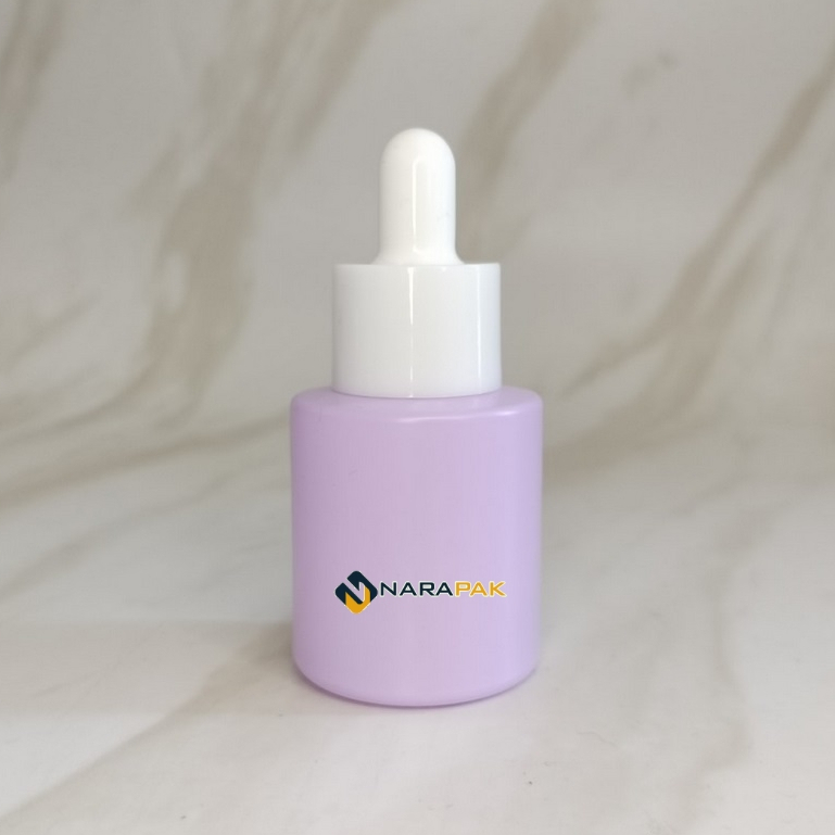 Jual Botol Kaca 20ml Ungu Muda Full Dof Opaque Bahu Datar RF Tutup ...
