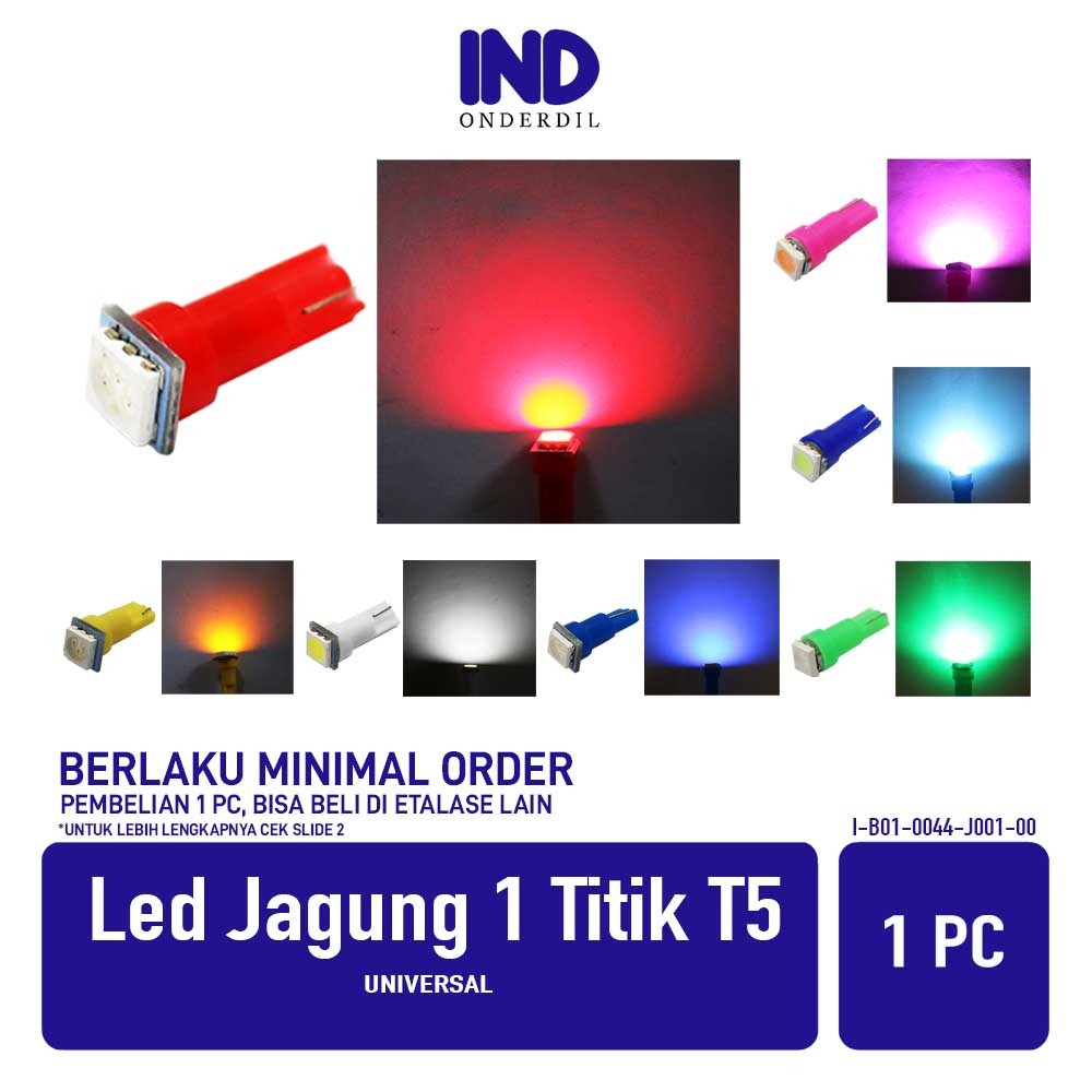 Jual Lampu LED 1 Titik Diam T5-T 5 Speedometer-Kilometer-Spidometer ...