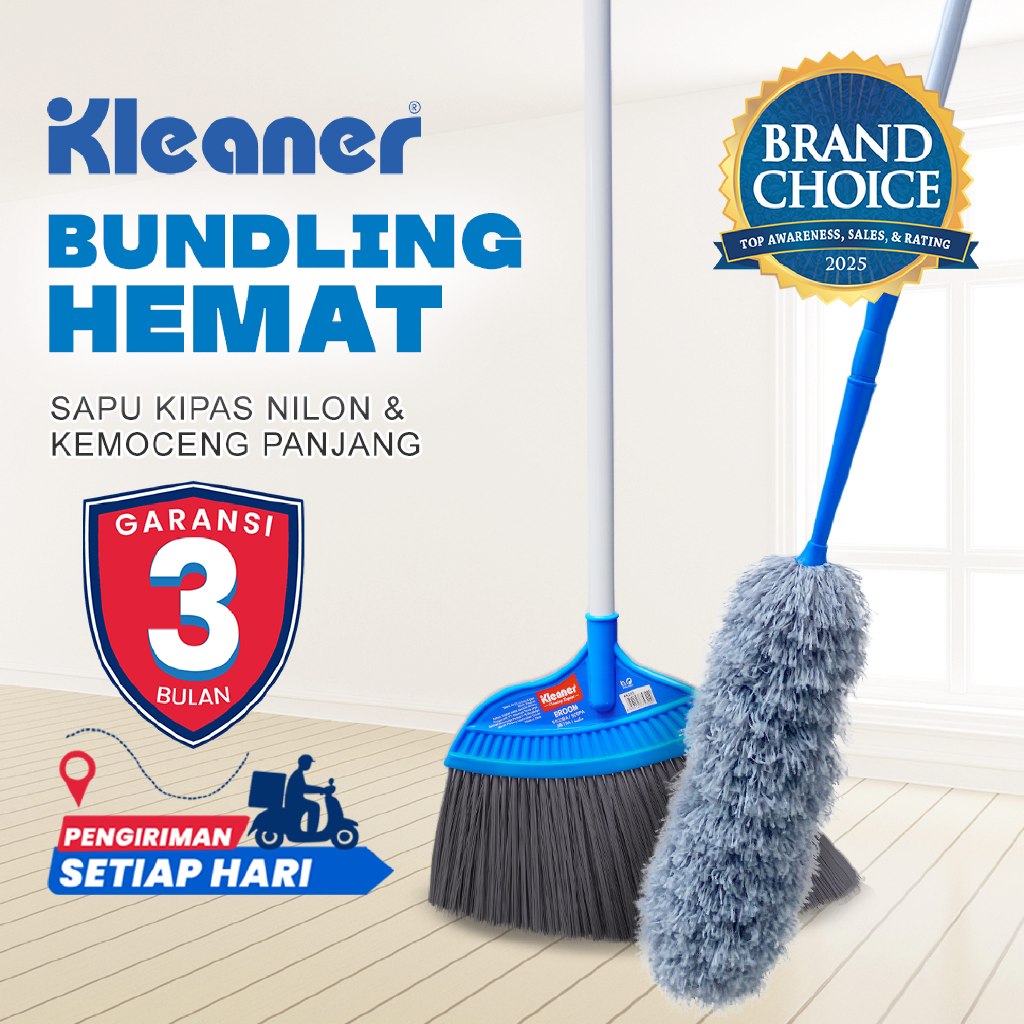 Jual Kleaner Bundling Sapu Kipas alat Pembersih Lantai dan Kemoceng ...