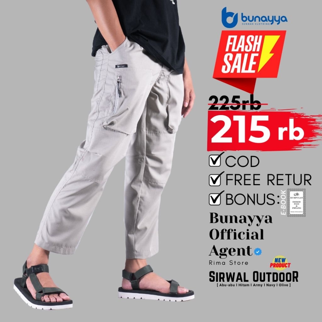 Jual Sirwal Outdoor Cargo Bunayya Sunnah Clothing | Shopee Indonesia