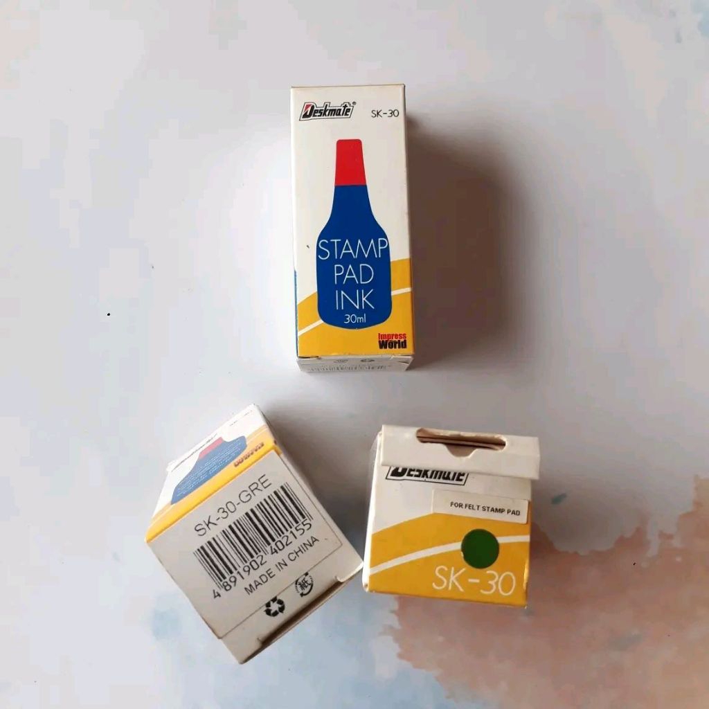 Jual DESKMATE Tinta Stampel SK-30 Stamp Pad Ink 30ml | Shopee Indonesia