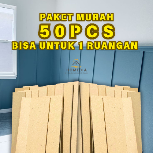 Jual PROMO 50 PCS Wall Batten Dekorasi List Kayu Hiasan Dinding Wall ...