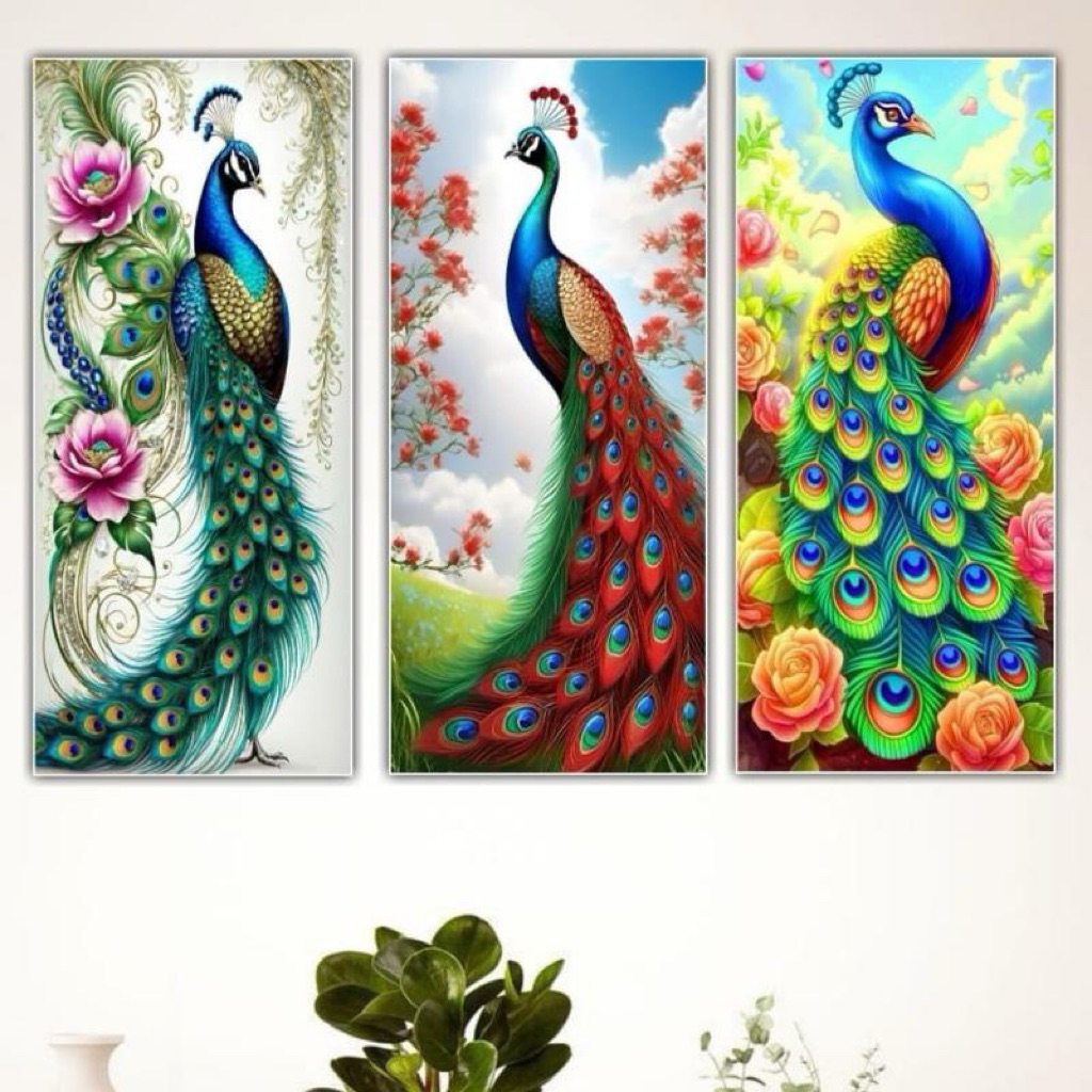 Jual Hiasan Dinding Aesthetic Isi 3pcs Motif Burung Merak Ukuran ...