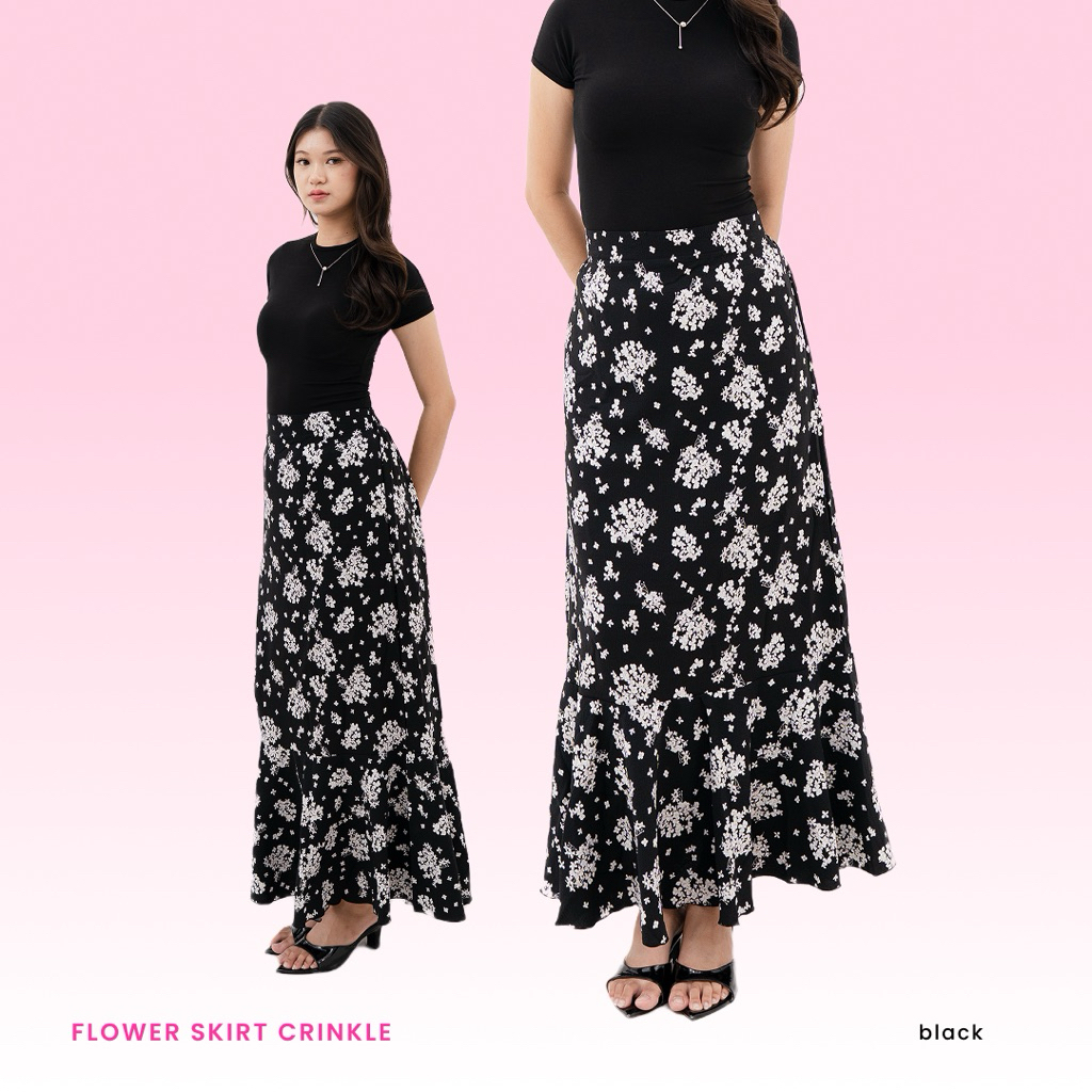 Jual HL Flower Skirt Crinkle- Rok Rample Bunga Bunga (L Series ...