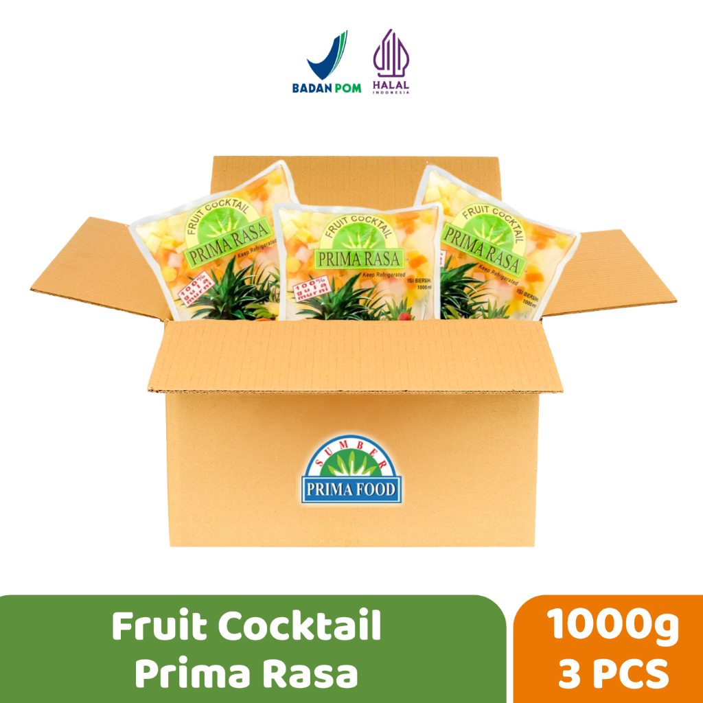 Jual [ BUNDLE 3IN1 ] FRUIT COCKTAIL PRIMA RASA 1kg | Shopee Indonesia