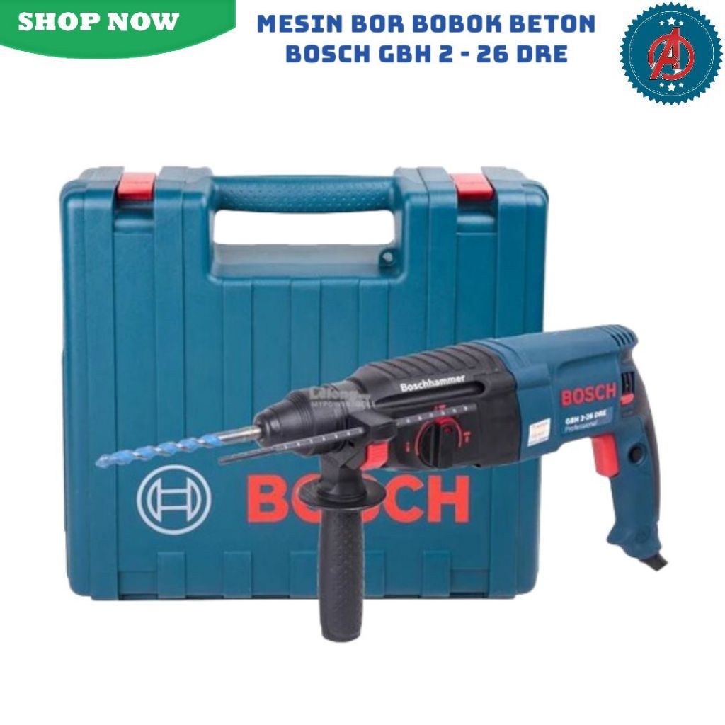 Jual Mesin Bor Bobok Beton Bosch GBH 2 - 26 DRE - Rotary Hammer Bosch ...
