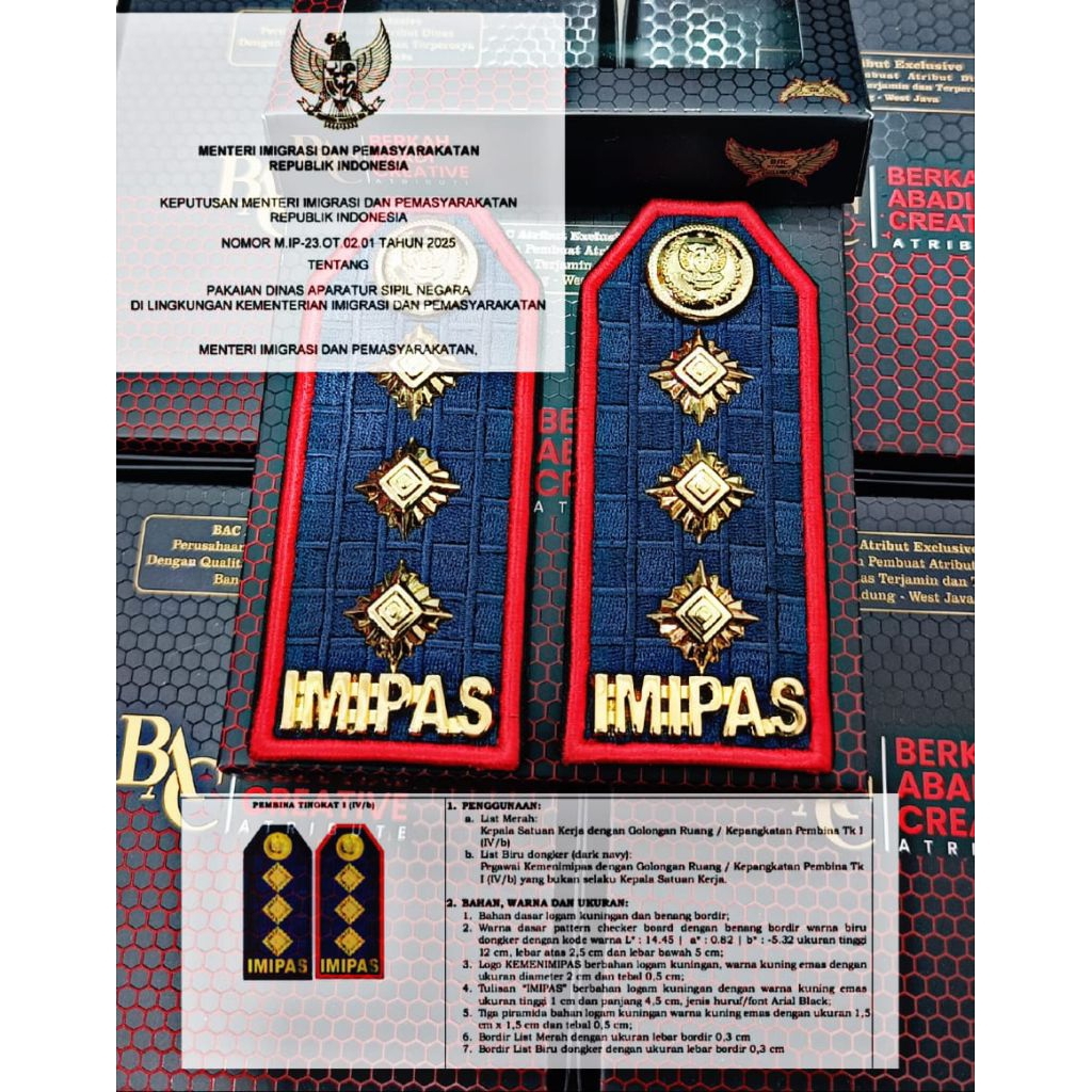 Jual pangkat PDU IMIPAS GOL 4B Lis merah terbaru BAC ATRIBUT | Shopee ...
