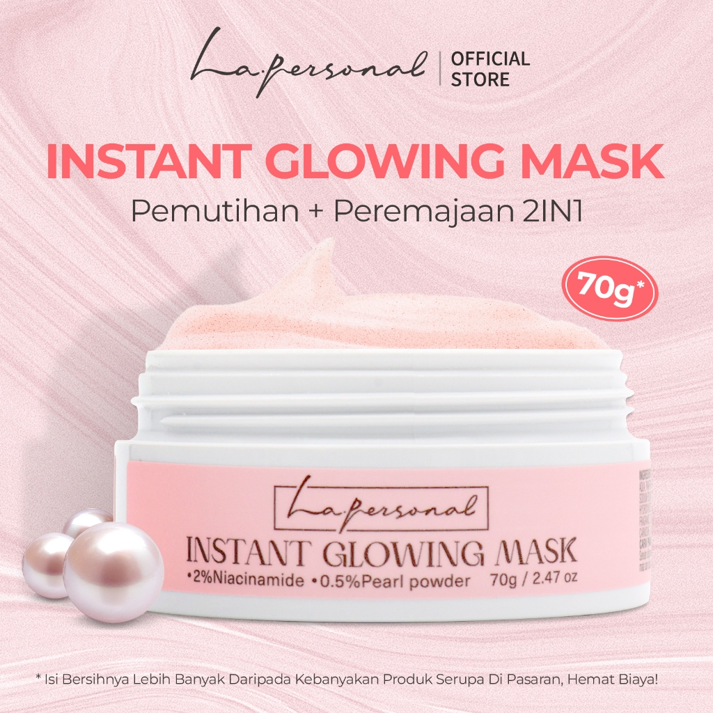 Jual La.personal - Instant Glow Mask 70g | Pemutihan + Peremajaan 2IN1 ...