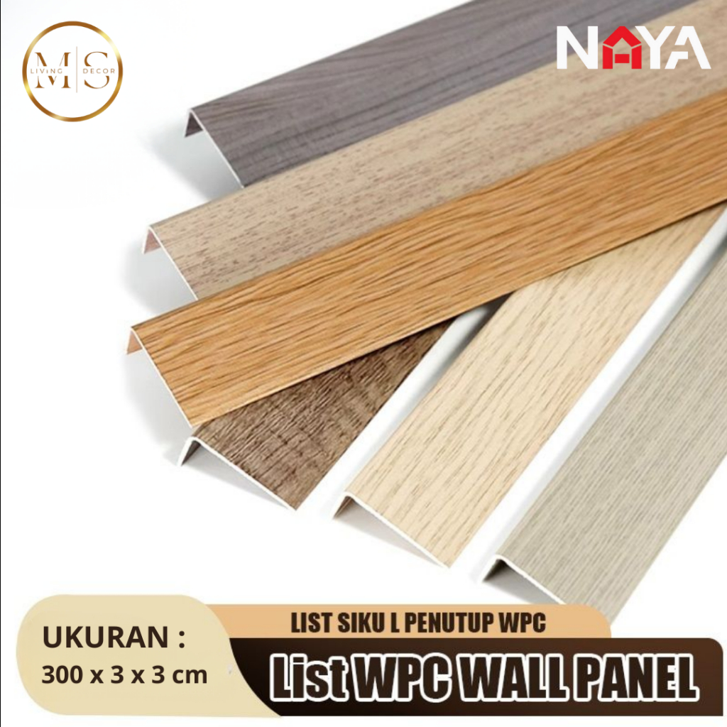 Jual List siku L untuk penutup wpc wall panel /wood panel NAYA panjang ...