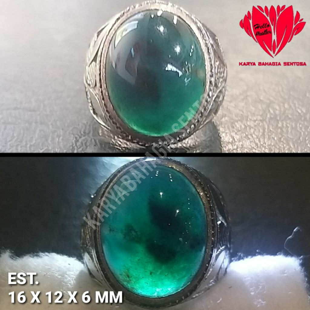 Jual Batu Permata Nusantara BACAN HIJAU BOTOL Material TANAH HITAM Top ...