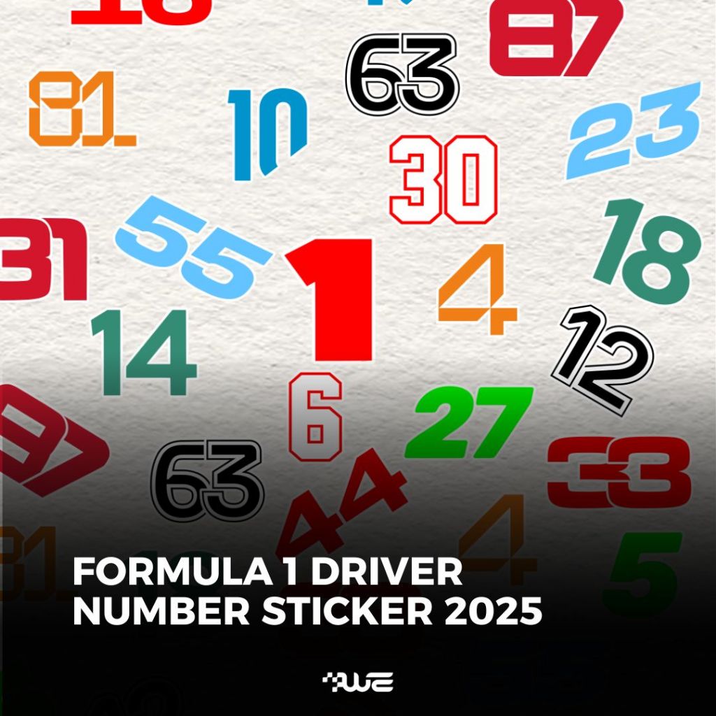 Jual FORMULA 1 DRIVER NUMBER STICKER 2025 | Shopee Indonesia