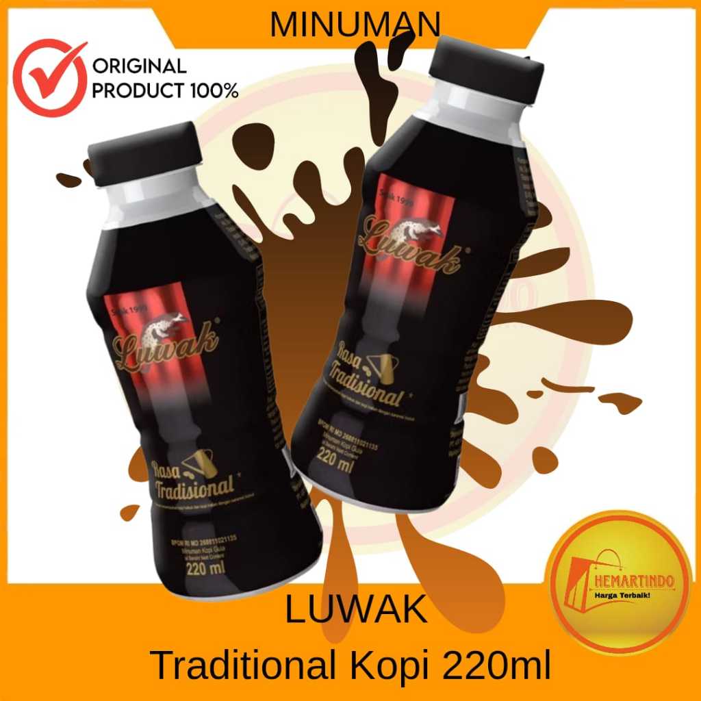 Jual Kopi Luwak Hitam Botol Ready to Drink 220 ml | Shopee Indonesia