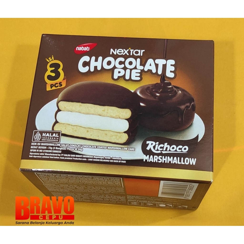 Jual NEXTAR CHOCOLATE PIE ISI 3 | Shopee Indonesia