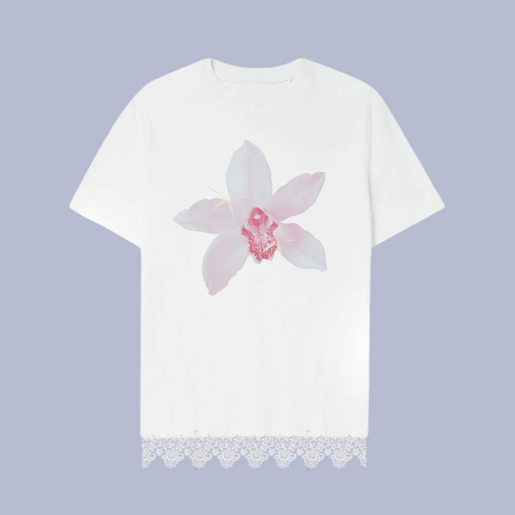 Jual ORCHID LACE TSHIRT WHITE | Shopee Indonesia