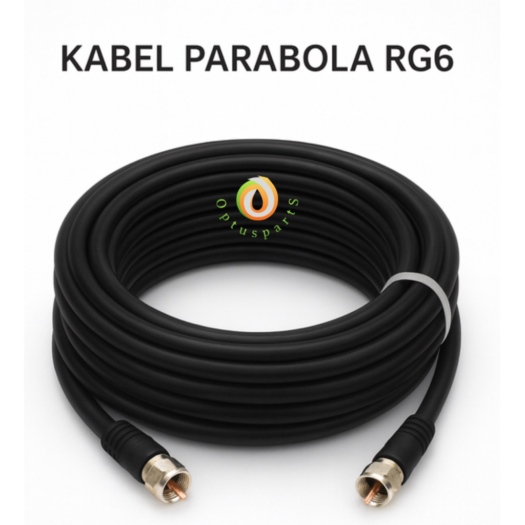 Jual Kabel Parabola RG6 Full Copper + 2 F Connector – Kabel TV ...