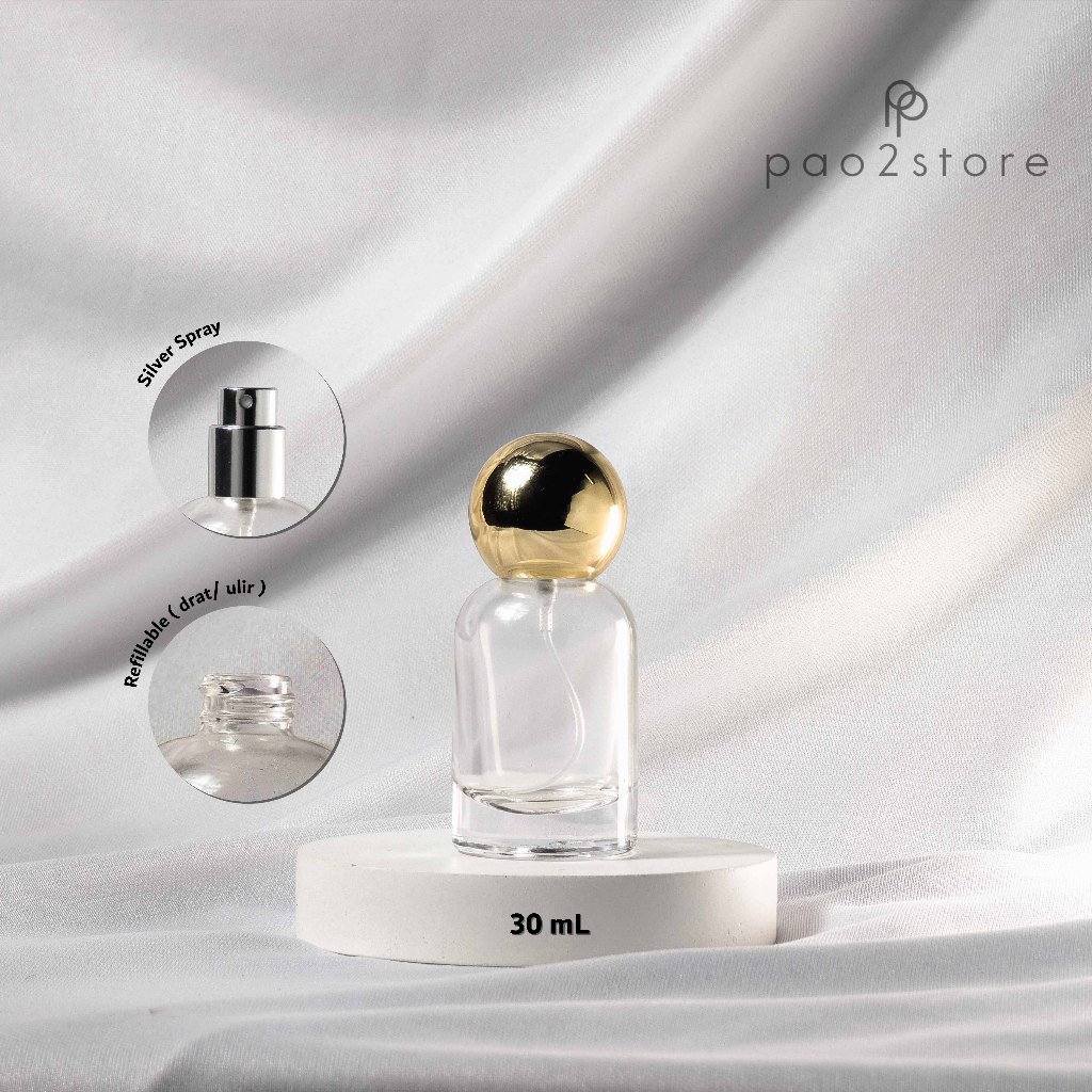 Jual [ECER] Botol Parfum 30ml Spray Kaca Tebal Isi Ulang Perfume LLB ...