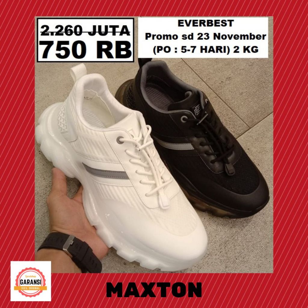 Jual Sepatu Sneakers Pria Everbest seri MAXTON 100% original store ...