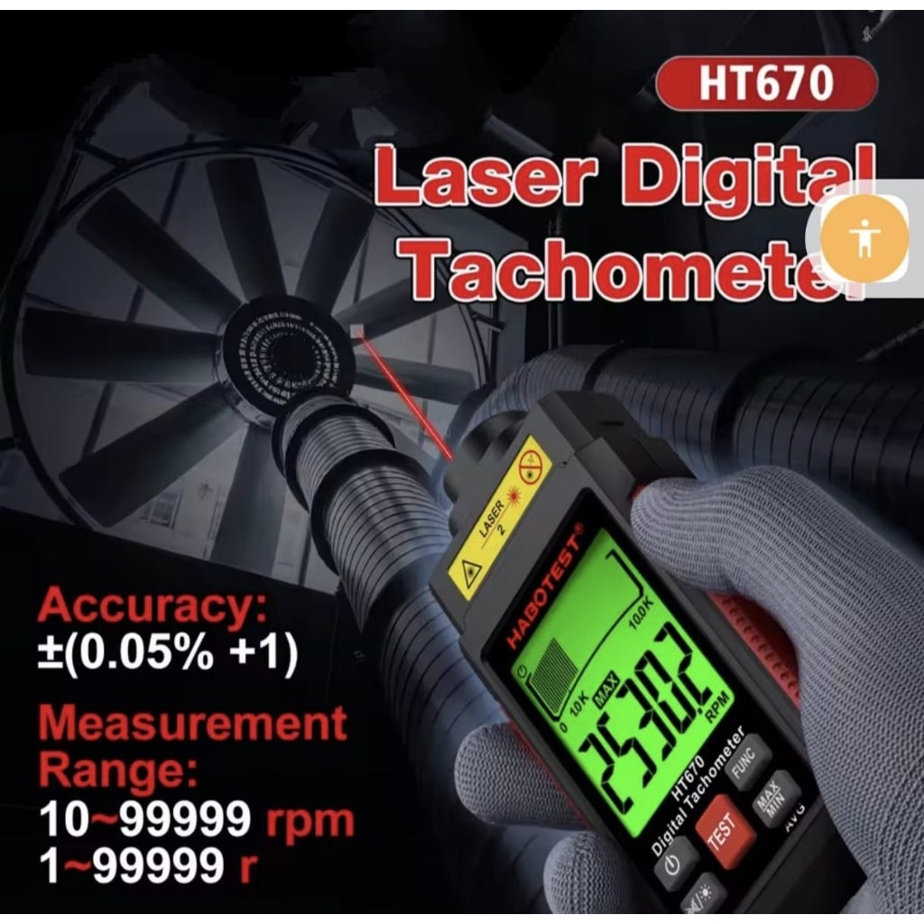 Jual LCD laser infrared digital tachometer pengukur kecepatan rotasi ...